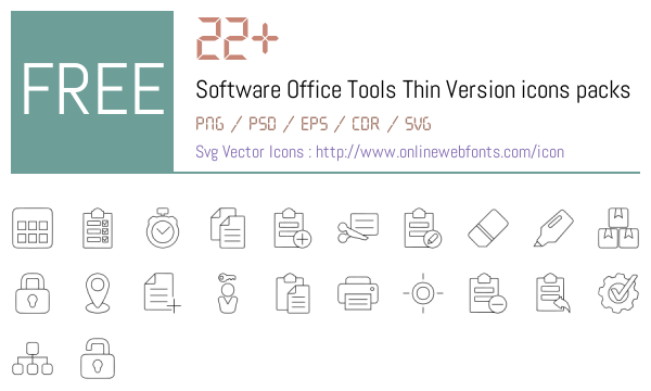 +22 Software Office Tools Thin Version Icons Packs Free Downloads ...