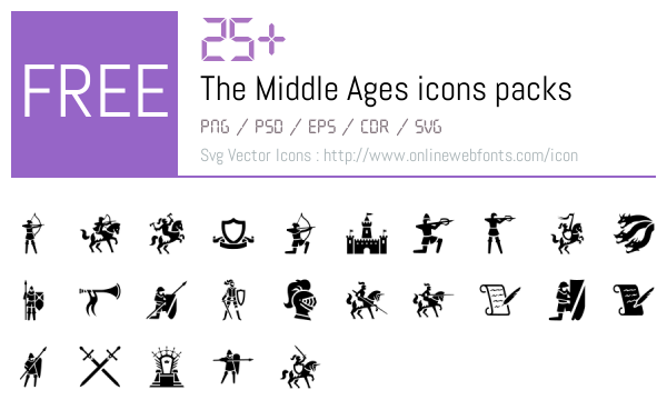 +25 The Middle Ages Icons Packs Free Downloads - OnlineWebFonts.COM