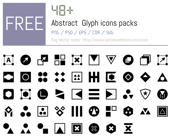 +48 Abstract Glyph Icons Packs Free Downloads - OnlineWebFonts.COM