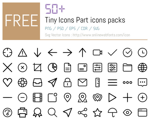 +50 Tiny Icons Part Icons Packs Free Downloads - OnlineWebFonts.COM
