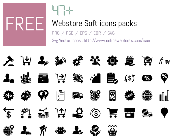 +48 Webstore Soft Icons Packs Free Downloads - OnlineWebFonts.COM