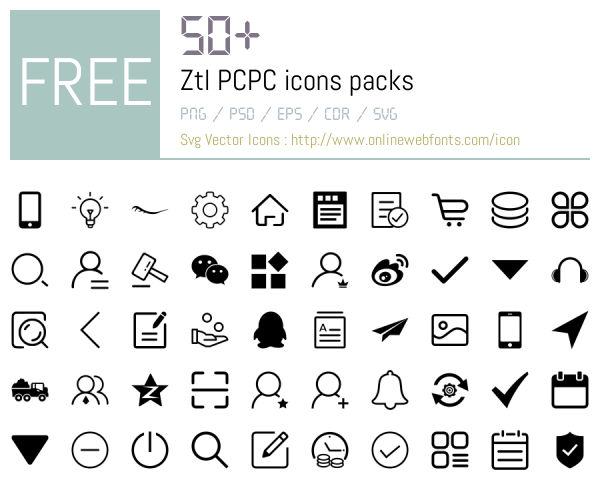 +50 Ztl PCPC Icons Packs Free Downloads - OnlineWebFonts.COM