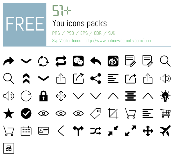 +51 You Icons Packs Free Downloads - OnlineWebFonts.COM