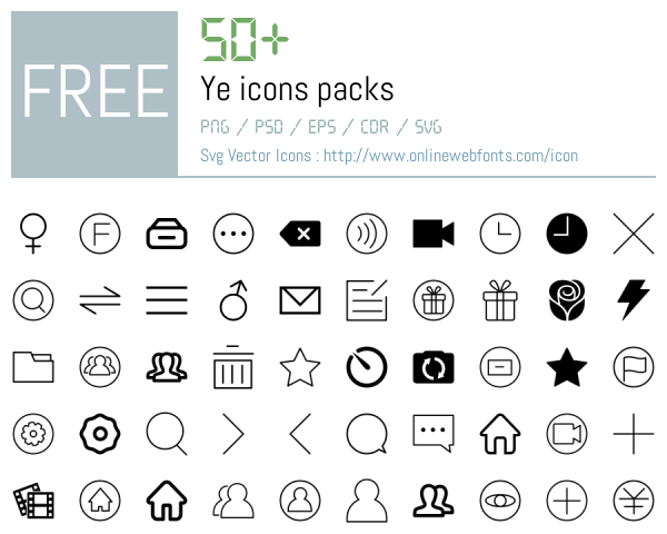 +50 Ye Icons Packs Free Downloads - OnlineWebFonts.COM