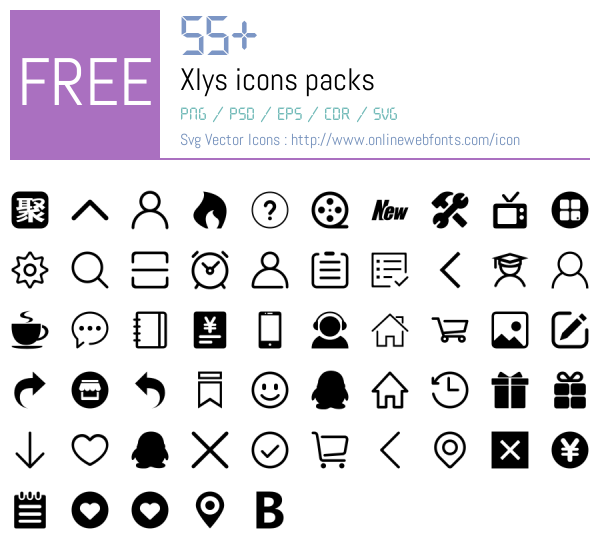 +55 Xlys Icons Packs Free Downloads - OnlineWebFonts.COM