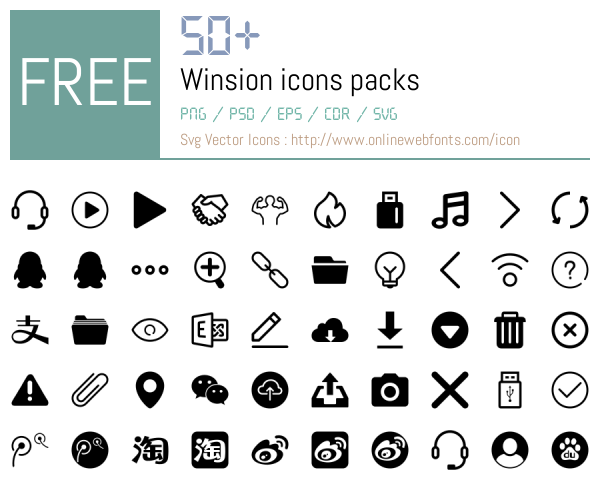 +50 Winsion Icons Packs Free Downloads - OnlineWebFonts.COM