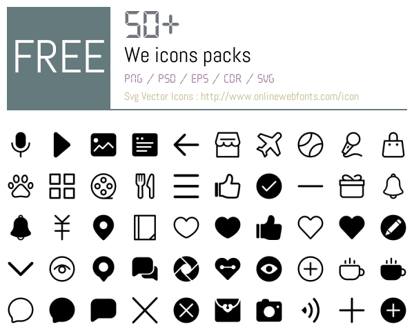 +50 We Icons Packs Free Downloads - OnlineWebFonts.COM