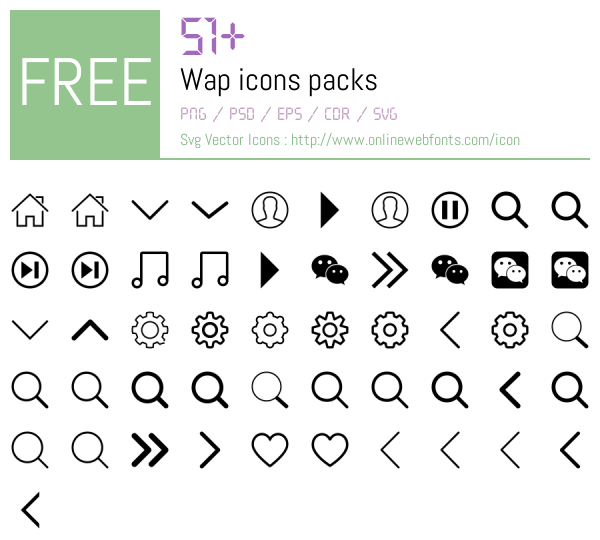 +51 Wap Icons Packs Free Downloads - OnlineWebFonts.COM