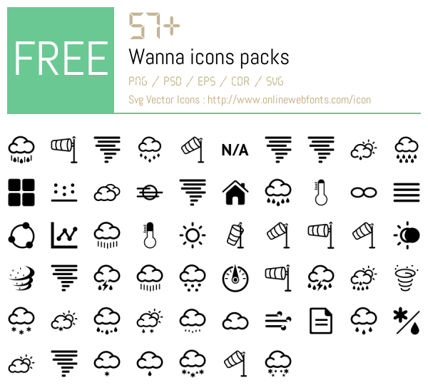 +57 Wanna Icons Packs Free Downloads - OnlineWebFonts.COM