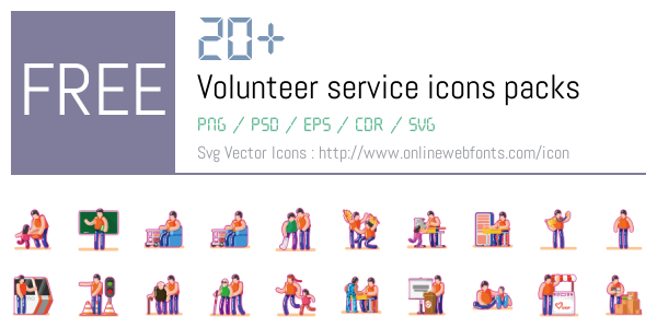 +20 Volunteer service Icons Packs Free Downloads - OnlineWebFonts.COM