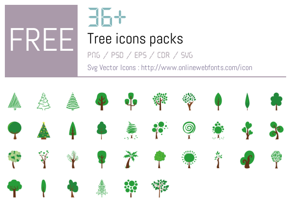 +36 Tree Icons Packs Free Downloads - OnlineWebFonts.COM