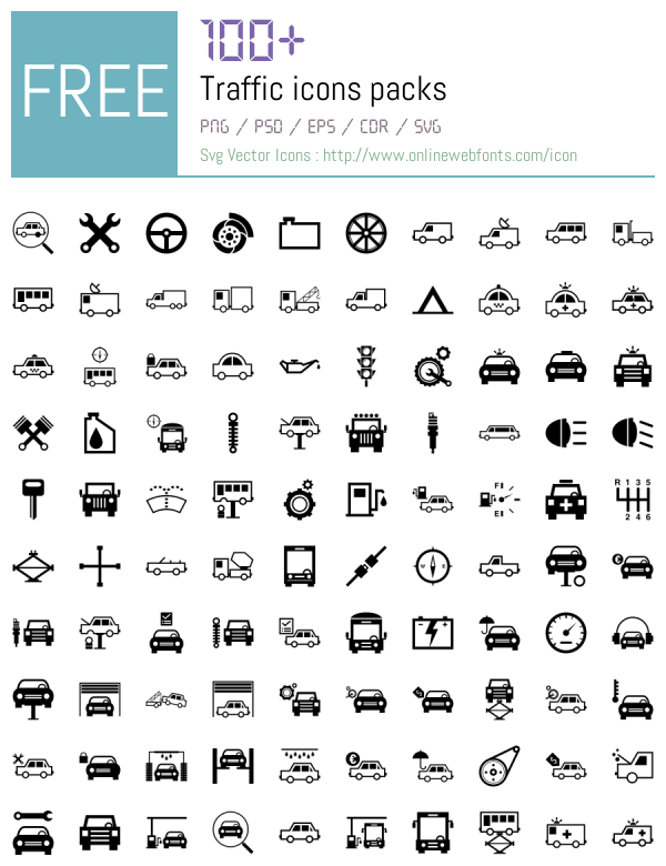 +100 Traffic Icons Packs Free Downloads - OnlineWebFonts.COM
