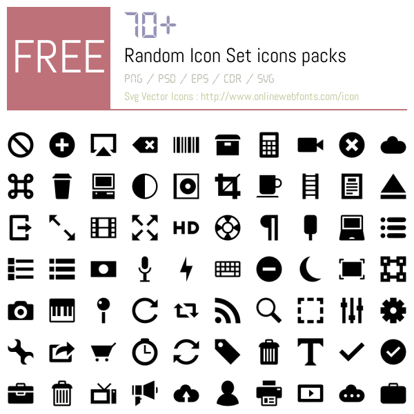 +70 Random Icon Set Icons Packs Free Downloads - OnlineWebFonts.COM