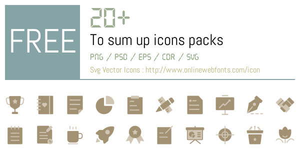 +20 To sum up Icons Packs Free Downloads - OnlineWebFonts.COM