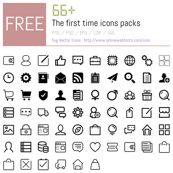 +66 The first time Icons Packs Free Downloads - OnlineWebFonts.COM