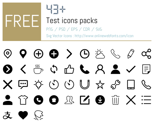 +43 Test Icons Packs Free Downloads - OnlineWebFonts.COM