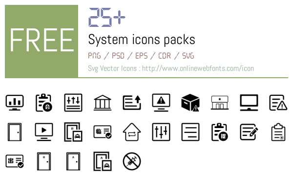 +25 System Icons Packs Free Downloads - OnlineWebFonts.COM