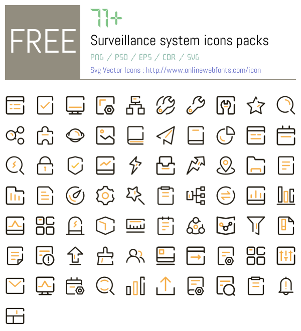 +71 Surveillance system Icons Packs Free Downloads - OnlineWebFonts.COM