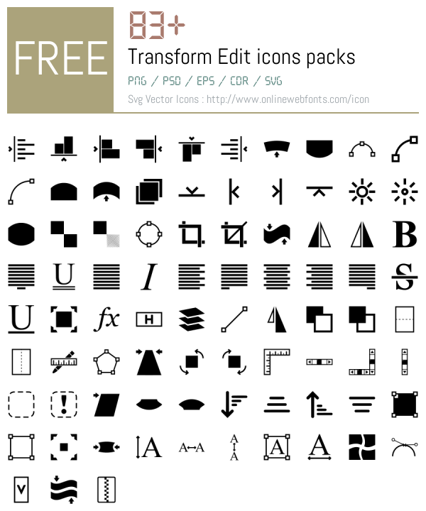 +83 Transform Edit Icons Packs Free Downloads - OnlineWebFonts.COM