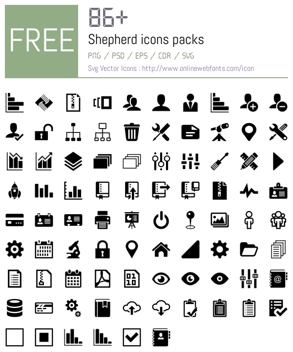 +86 Shepherd Icons Packs Free Downloads - OnlineWebFonts.COM