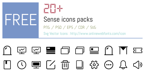 +20 Sense Icons Packs Free Downloads - OnlineWebFonts.COM