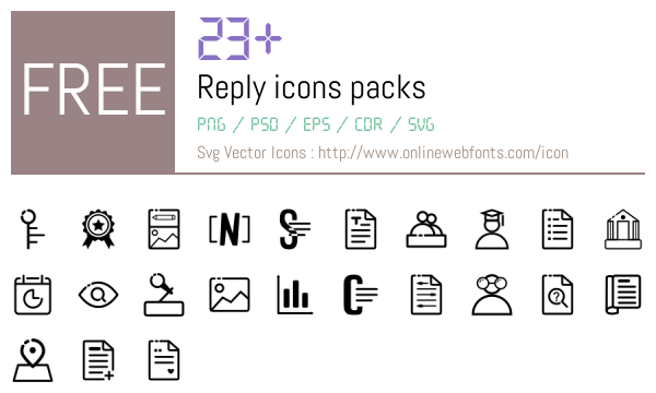 +23 Reply Icons Packs Free Downloads - OnlineWebFonts.COM