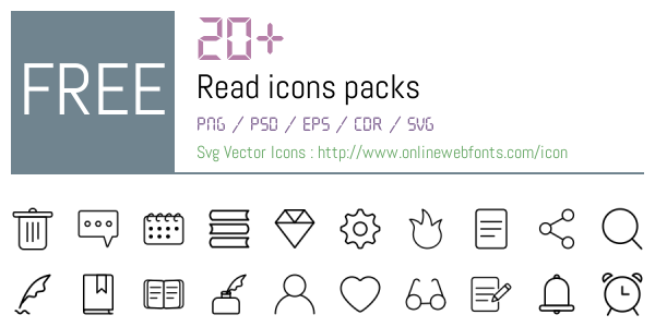 +20 Read Icons Packs Free Downloads - OnlineWebFonts.COM