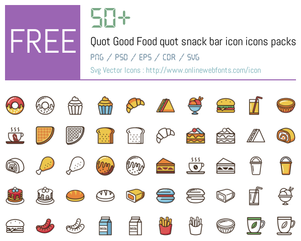 +50 Quot Good Food quot snack bar icon Icons Packs Free Downloads ...