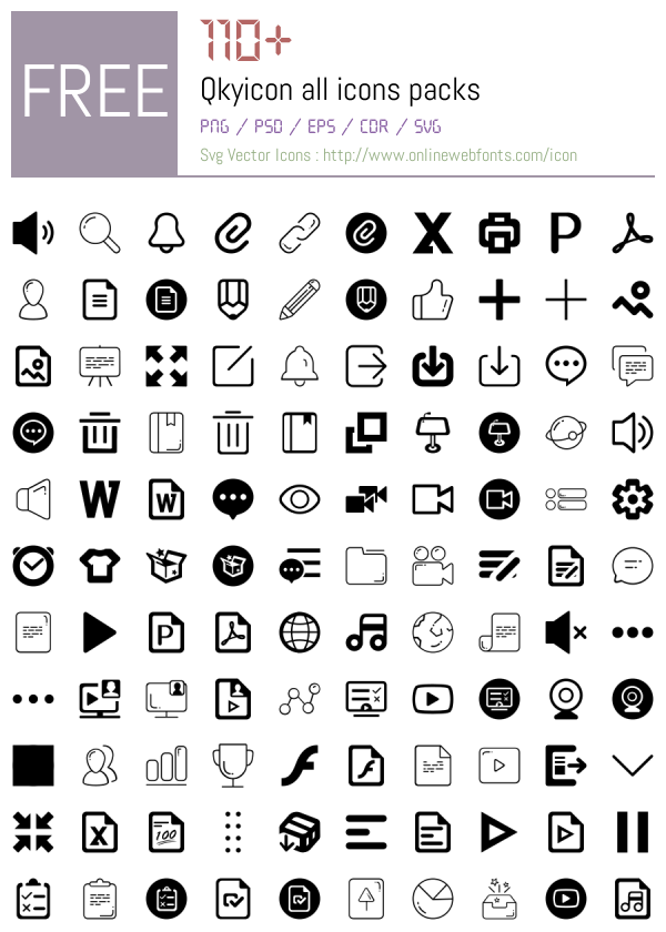 +110 Qkyicon all Icons Packs Free Downloads - OnlineWebFonts.COM