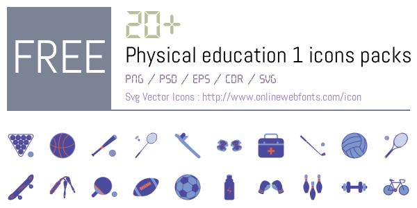 +20 Physical education 1 Icons Packs Free Downloads - OnlineWebFonts.COM