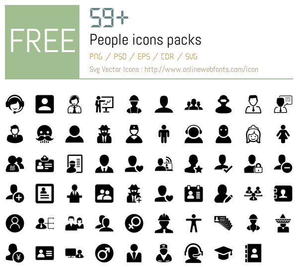 +59 People Icons Packs Free Downloads - OnlineWebFonts.COM