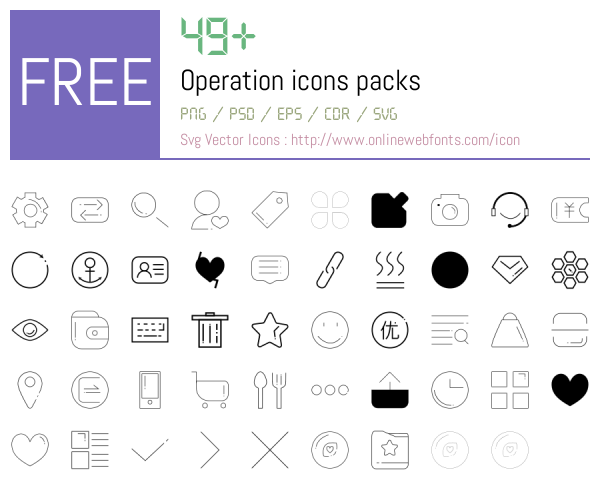 +49 Operation Icons Packs Free Downloads - OnlineWebFonts.COM