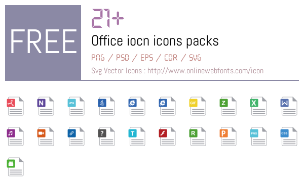 +21 Office iocn Icons Packs Free Downloads - OnlineWebFonts.COM