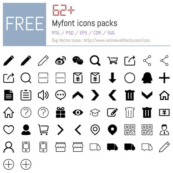 +62 Myfont Icons Packs Free Downloads - OnlineWebFonts.COM