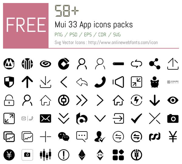 +58 Mui 33 App Icons Packs Free Downloads - OnlineWebFonts.COM