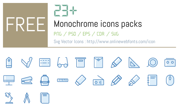 +23 Monochrome Icons Packs Free Downloads - OnlineWebFonts.COM