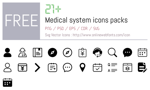 +21 Medical system Icons Packs Free Downloads - OnlineWebFonts.COM