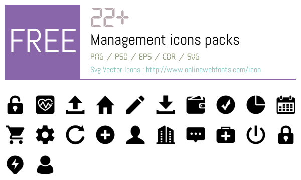 +22 Management Icons Packs Free Downloads - OnlineWebFonts.COM
