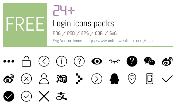 +24 Login Icons Packs Free Downloads - OnlineWebFonts.COM
