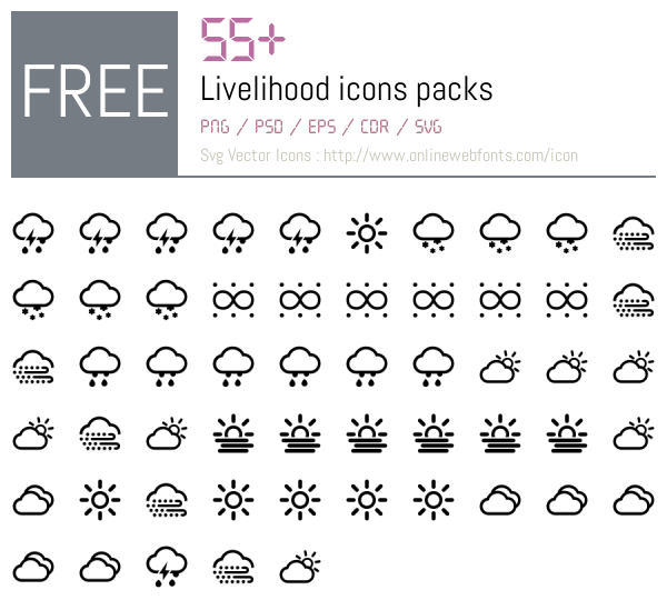 +55 Livelihood Icons Packs Free Downloads - OnlineWebFonts.COM