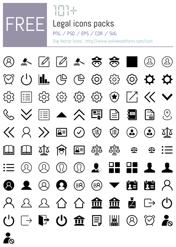 +101 Legal Icons Packs Free Downloads - OnlineWebFonts.COM