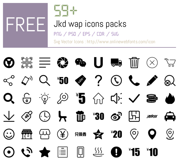 +59 Jkd wap Icons Packs Free Downloads - OnlineWebFonts.COM