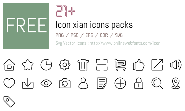 +21 Icon xian Icons Packs Free Downloads - OnlineWebFonts.COM