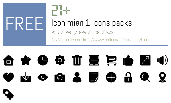 +21 Icon mian 1 Icons Packs Free Downloads - OnlineWebFonts.COM