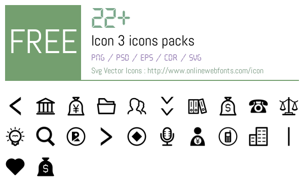 +22 Icon 3 Icons Packs Free Downloads - OnlineWebFonts.COM