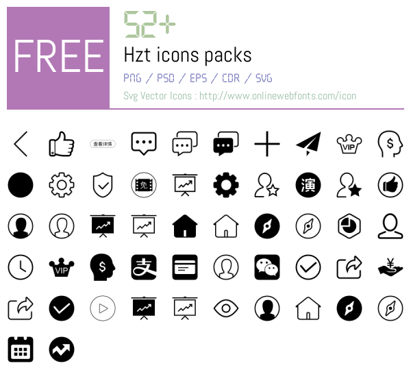 +52 Hzt Icons Packs Free Downloads - OnlineWebFonts.COM