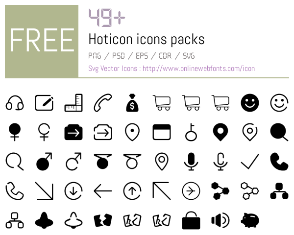 +49 Hoticon Icons Packs Free Downloads - OnlineWebFonts.COM