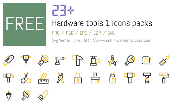 +23 Hardware tools 1 Icons Packs Free Downloads - OnlineWebFonts.COM