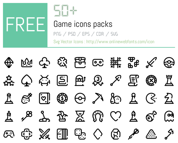 +50 Game Icons Packs Free Downloads - OnlineWebFonts.COM