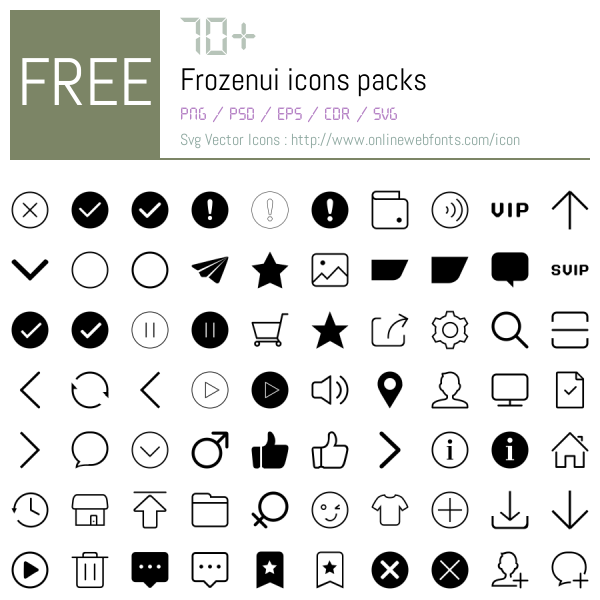 +70 Frozenui Icons Packs Free Downloads - OnlineWebFonts.COM